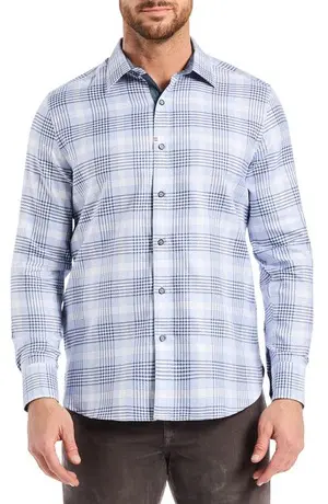 Robert Graham Delford Plaid Cotton Button-up Shirt - Navy