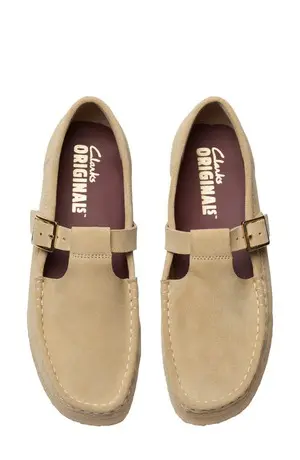 Clarks Wallabee T-bar Loafer - Maple Sued