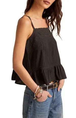 Lucky Brand Embroidered Camisole - Raven
