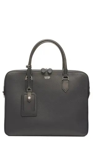 TOM FORD Elliot City Grained Leather Briefcase - Black