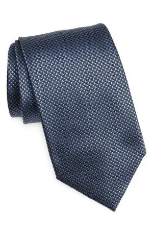 TOM FORD Microhoundstooth Silk Neck Tie Hb660 Bright Blue