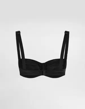 Dolce & Gabbana Satin Balconette Bra With Lace