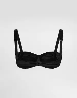 Dolce & Gabbana Satin Balconette Bra With Lace