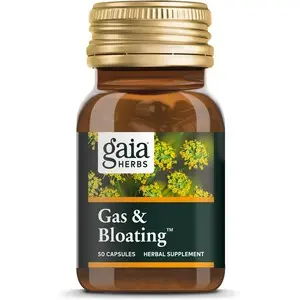 GAIA HERBS Gas And Bloating Capsules 50 Capsules - One-color