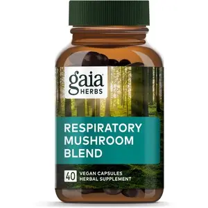 GAIA HERBS Respiratory Mushroom Blend Capsules 40 Capsules - One-color