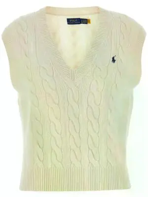 Polo Ralph Lauren Pony-embroidered Knit Vest - Neutrals