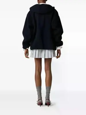 Miu Miu Cotton Fleece Zip-front Hoodie