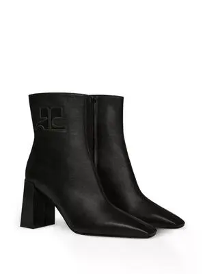 COURREGES 90mm Block-heeled Ankle Boots - Black
