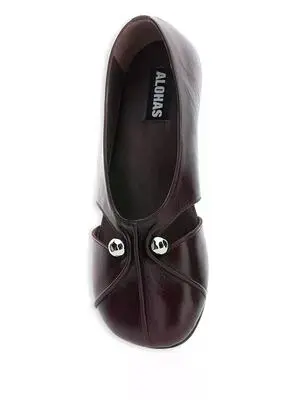 ALOHAS Cut-out Leather Ballet Flats