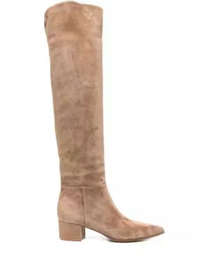 GIANVITO ROSSI 40mm Leather Knee-high Boots