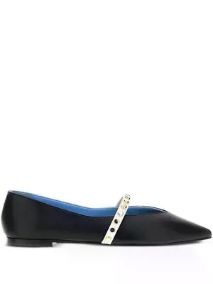 Alexander McQueen Pointed-toe Studded Flat Pumps