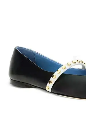Alexander McQueen Pointed-toe Studded Flat Pumps