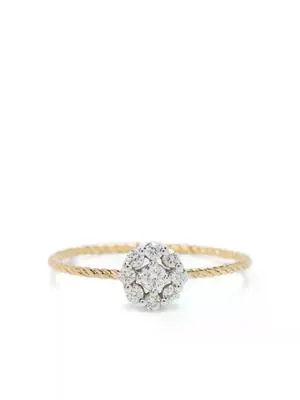 WOUTERS & HENDRIX 18kt Yellow Diamond Rosette Ring