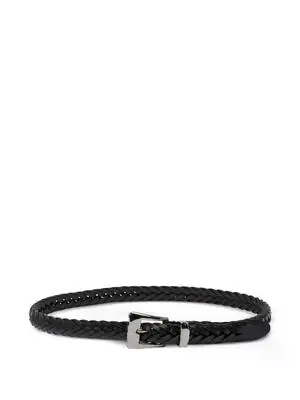 ADRIANO MENEGHETTI Braided Leather Belt - Brown