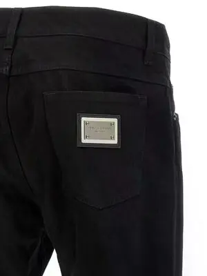 Dolce & Gabbana Five-pocket Jeans With Logo Plaque