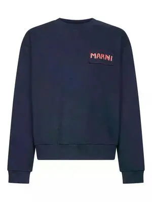Marni Embroidered-logo Crew-neck Sweater