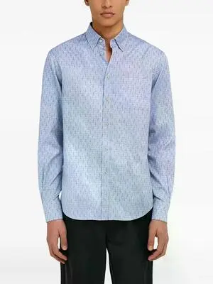 FERRAGAMO Monogram Shirt - Blue