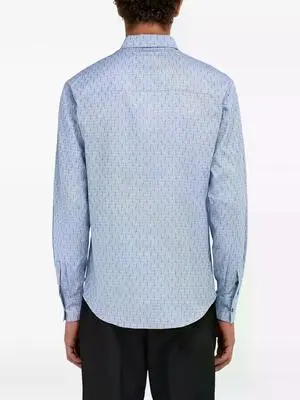FERRAGAMO Monogram Shirt - Blue