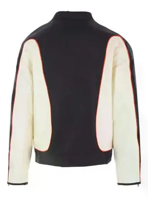 DIESEL® Panelled Zip-front Biker Jacket - Black