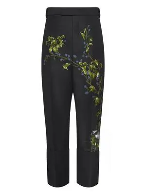 Thom Browne Floral-embroidered Trousers