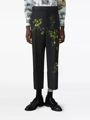 Thom Browne Floral-embroidered Trousers