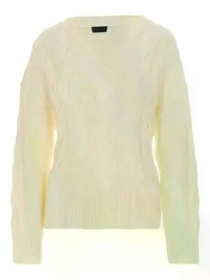 Liu Jo Cable-knit V-neck Sweater - Neutrals