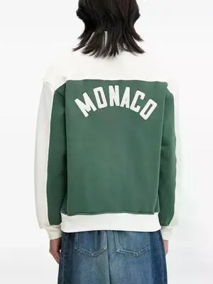 Rhude Embroidered Colour-block Half-zip Sweatshirt