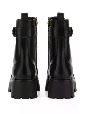Michael Kors Buckle-strap Lace-up Combat Boots