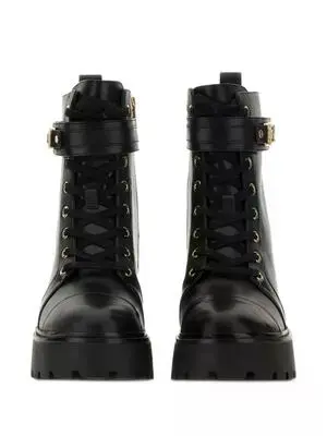 Michael Kors Buckle-strap Lace-up Combat Boots