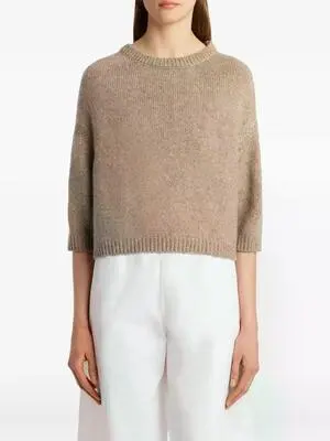 Khaite Sabina Crew-neck Sweater - Neutrals