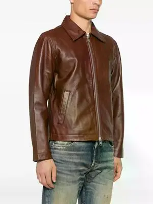 SUNFLOWER Leather Zip-up Jacket
