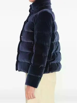 Herno Quilted Velvet Jacket - Blue