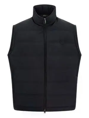 Brioni Quilted Gilet With Logo Patch
