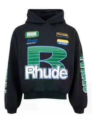 Rhude Racing-print Logo Hoodie
