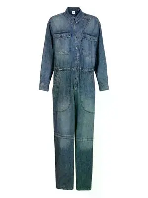 MARANT ETOILE Button-fastening Denim Jumpsuit - Blue