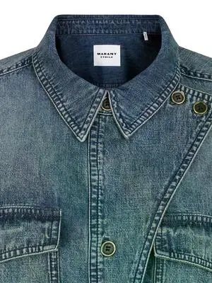 MARANT ETOILE Button-fastening Denim Jumpsuit - Blue