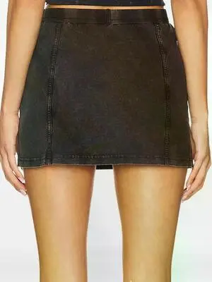 DIESEL Panelled Denim Mini Fitted Skirt
