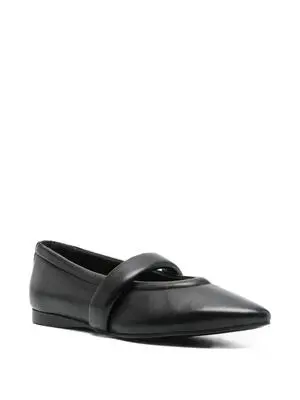 EVALUNA Pointed-toe Ballet Flats - Black