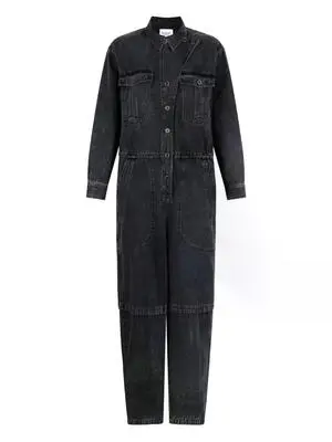 Isabel Marant Button-fastening Pocketed Jumpsuit - Black