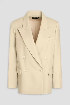 JOSEPH Jaden Double-breasted Wool-blend Twill Blazer - Cream