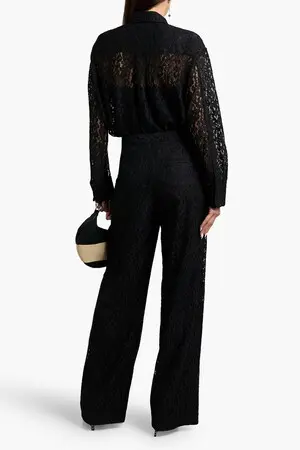 Theory Corded Lace Wide-leg Pants