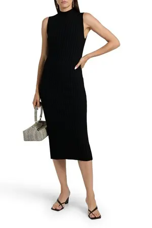 Theory Ribbed Merino Wool-blend Midi Dress