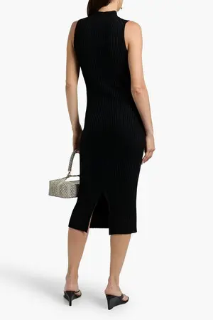 Theory Ribbed Merino Wool-blend Midi Dress
