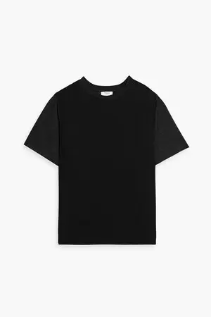 Theory Jersey-paneled T-shirt