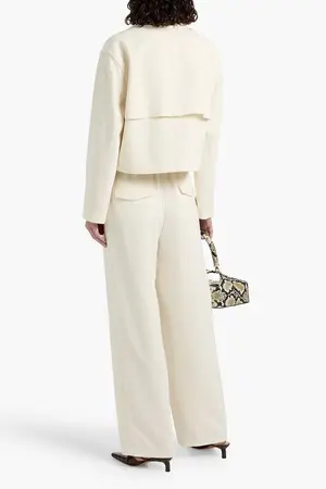 Theory Crepe Wide-leg Pants - Ivory