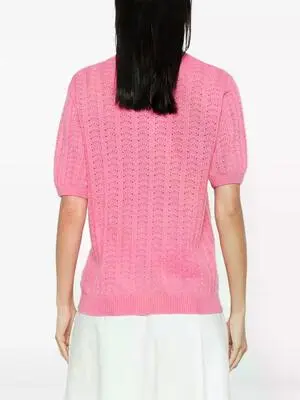 LISA YANG Pointelle Short-sleeve Top