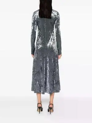 FORTE_FORTE Velvet High-neck Midi Dress