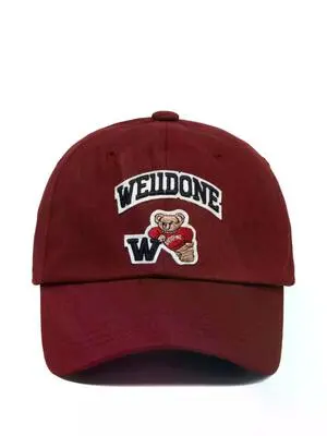 We11Done Bear Logo Baseball Cap - Red
