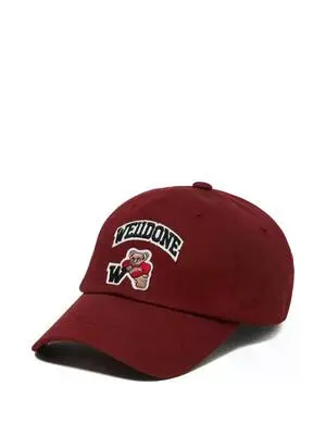We11Done Bear Logo Baseball Cap - Red