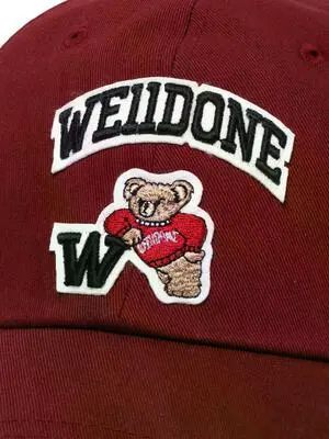 We11Done Bear Logo Baseball Cap - Red